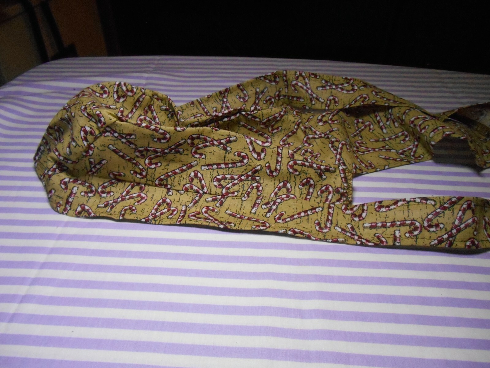 Margie's Doo-rags, Skullcaps Beige Candy Cane Christmas | eBay