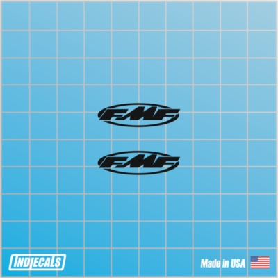 FMF 2 Pcs Black Vinyl Decal/Sticker 3 in x .9 in Motocross Die Cut More ...
