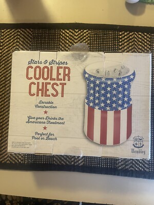 Inflatable Cooler Chest Stars and Stripes Chills Food & Drinks American ...