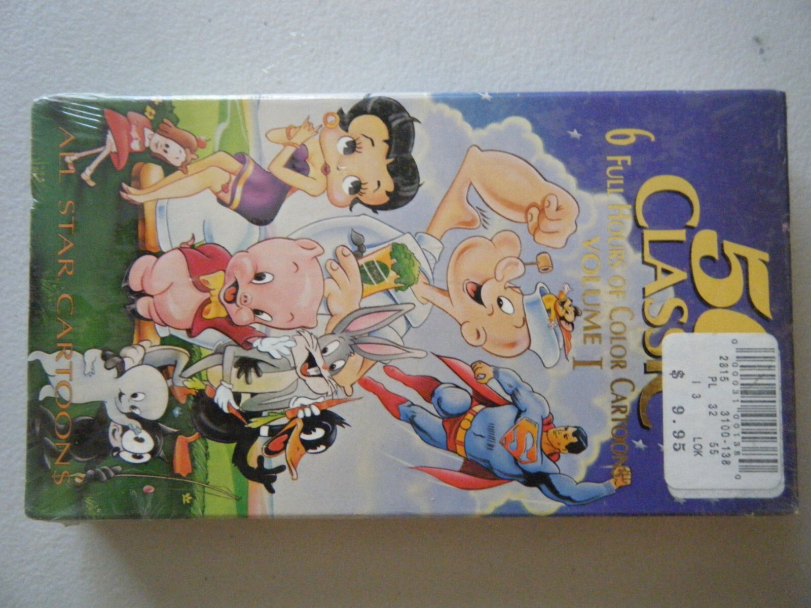 50 Classic Color Cartoons 6 Hours VHS Tape Volume 1 Burbank Video 1991 ...