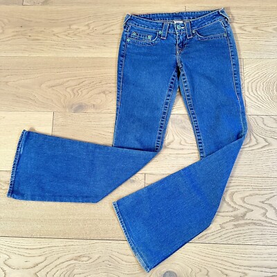 True Religion Bobby Y2K C4500MP Flare Blue Jeans Women's 28x32 Made in ...