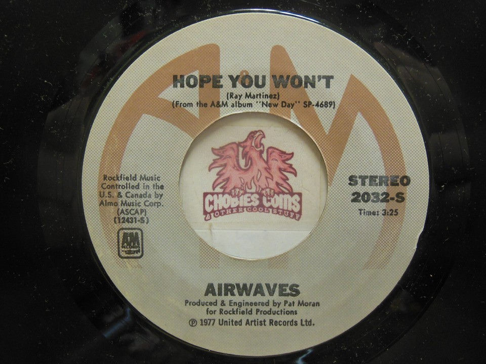 Airwaves – So Hard Livin' Without You / Hope You Won't, 45 RPM VG+ (13F) | eBay
