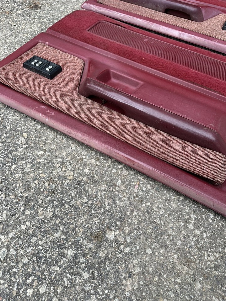 1987-1993 88 89 90 DODGE D100 D150 D350 Red POWER Door Panel Panels ...