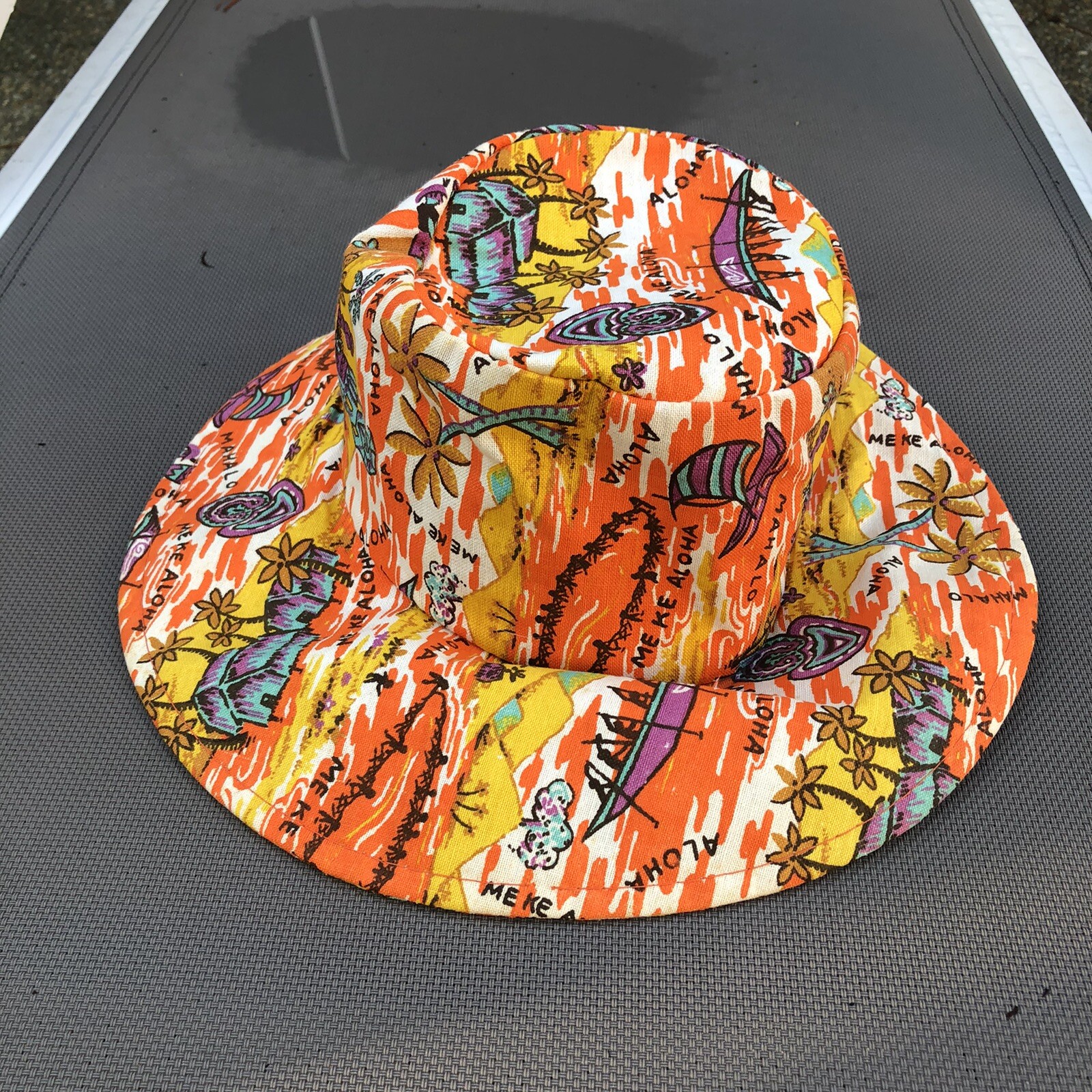 Vintage 1970’s 1980’s Tacky Tourist Rim Floppy Hat U… - Gem