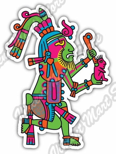 Maya Civilization Mayan Art Aztec Indian Car Bumper Vinyl Sticker Decal ...