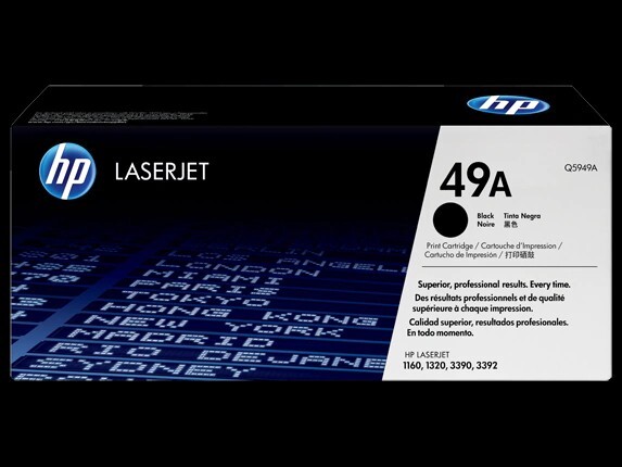 HP 49A Black Original LaserJet Toner Cartridge, ~2,500 pages, Q5949A ...