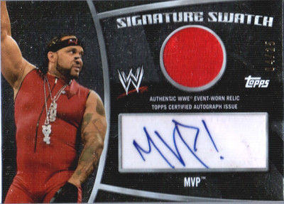 WWE MVP 2010 Topps Signature Swatch Autograph Relic Card SN 4 of 25 | eBay