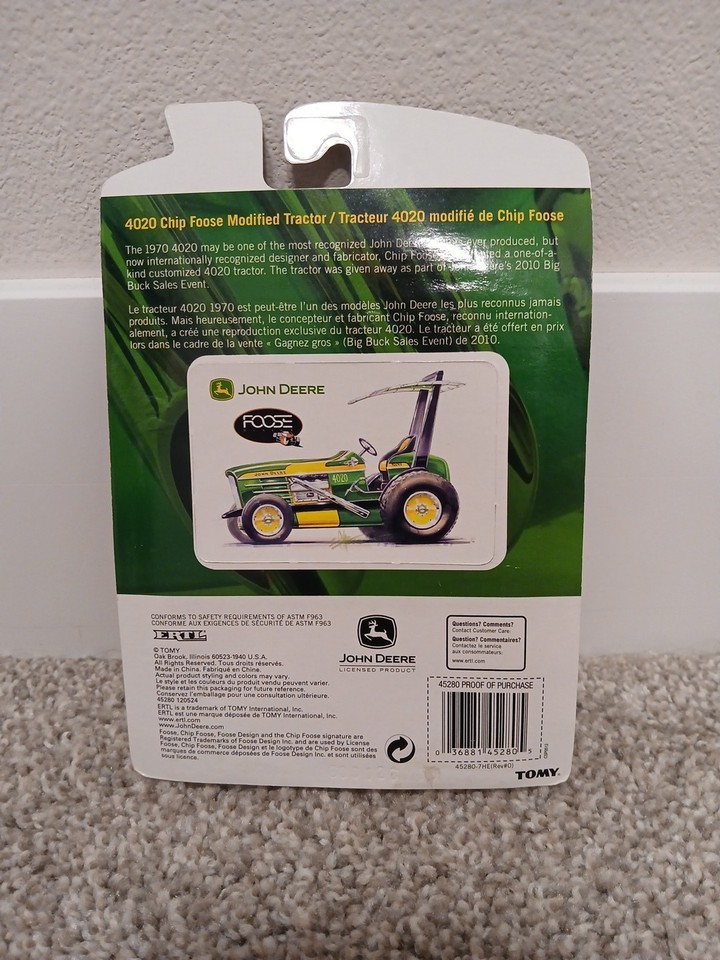 *NEW* 1/64 Scale John Deere 4020 Tractor Chip Foose Ertl Die-Cast | eBay