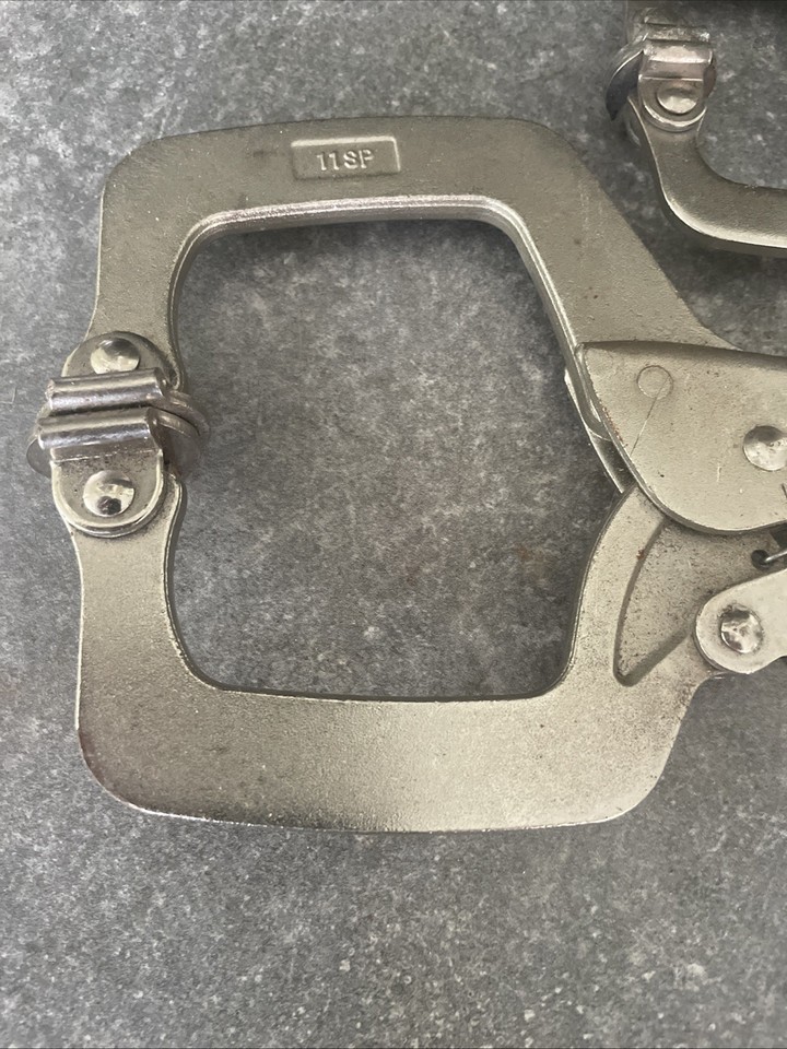 2 Irwin Vise-Grip 11SP 6SP The Original Locking C-Clamps w/ Swivel Pads ...