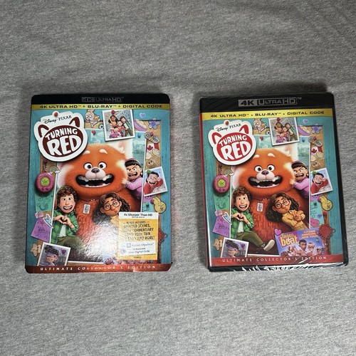New Disney Pixar Turning Red Blu Ray + DVD + Digital Code w/ Original ...