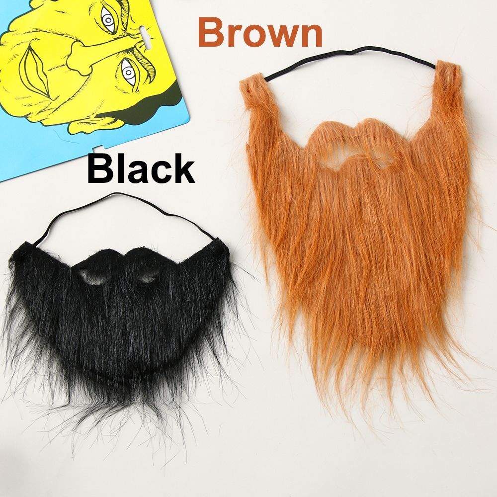 Funny Costume Halloween Fancy Dress Moustache Wig Facial Hair Fake ...