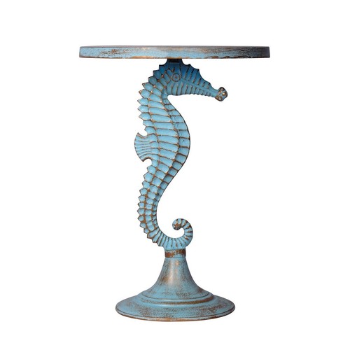 Seahorse Table Coastal Nautical Tropical Sealife Sculpture ~ SPI Home ...