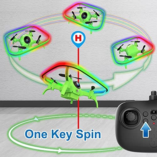 Mini Drone for Kids, LED Lights Remote Control Drone, Nano RC ...