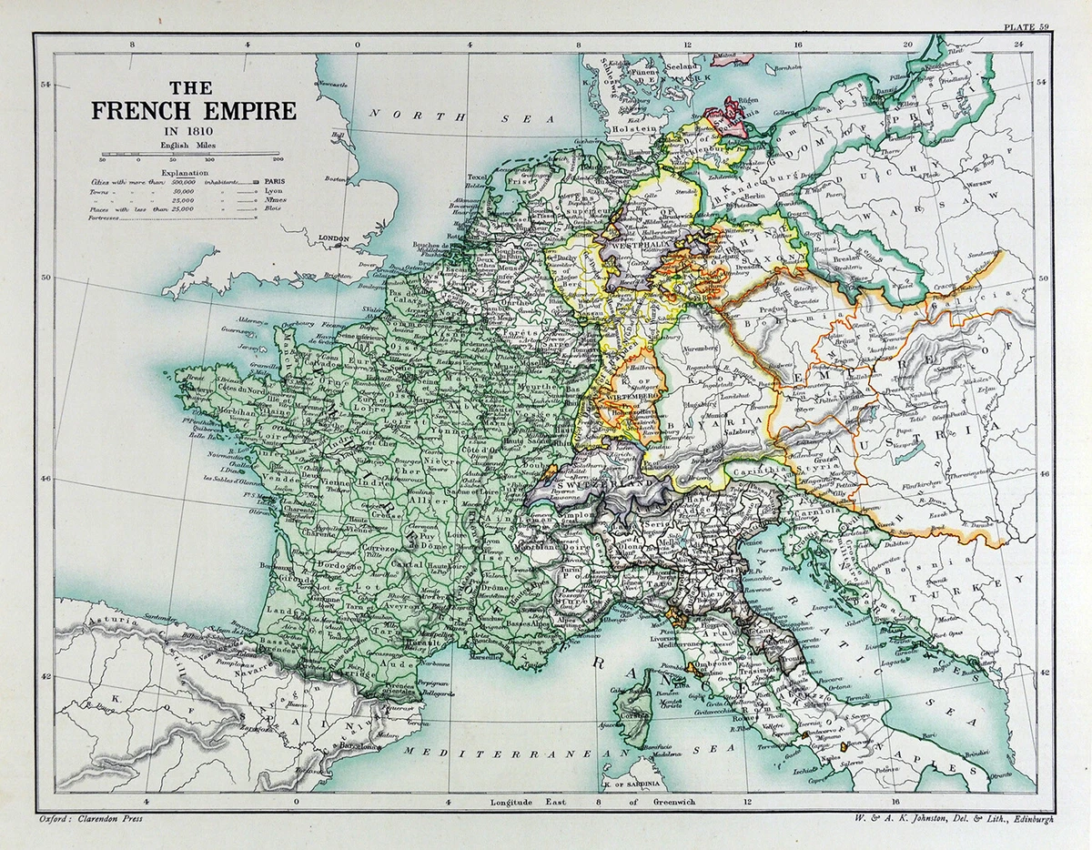 Map Of Europe Under Napoleon