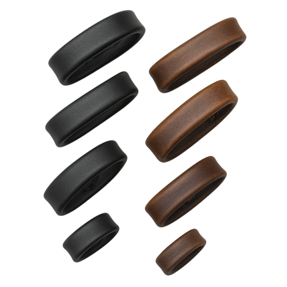 PREMIUM Leather Watch Strap Retaining Ring Loop Hoop Keeper Black Brown ...