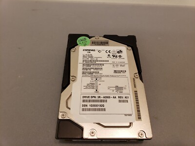 Vintage Compaq 188014-001 9.1GB 15K SCSI 80pin Hard drive HDD Ultra3 ...