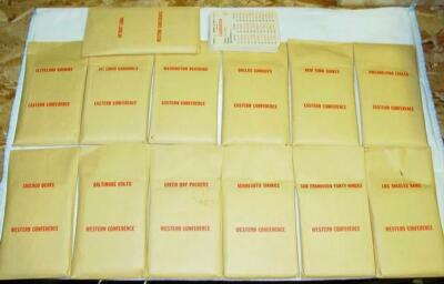 Original 1962 APBA FOOTBALL Season Cards : (14) NFL Teams League ...