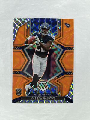 2022 Mosaic Hassan Haskins rookie card #325 Orange Reactive Prizm RC ...