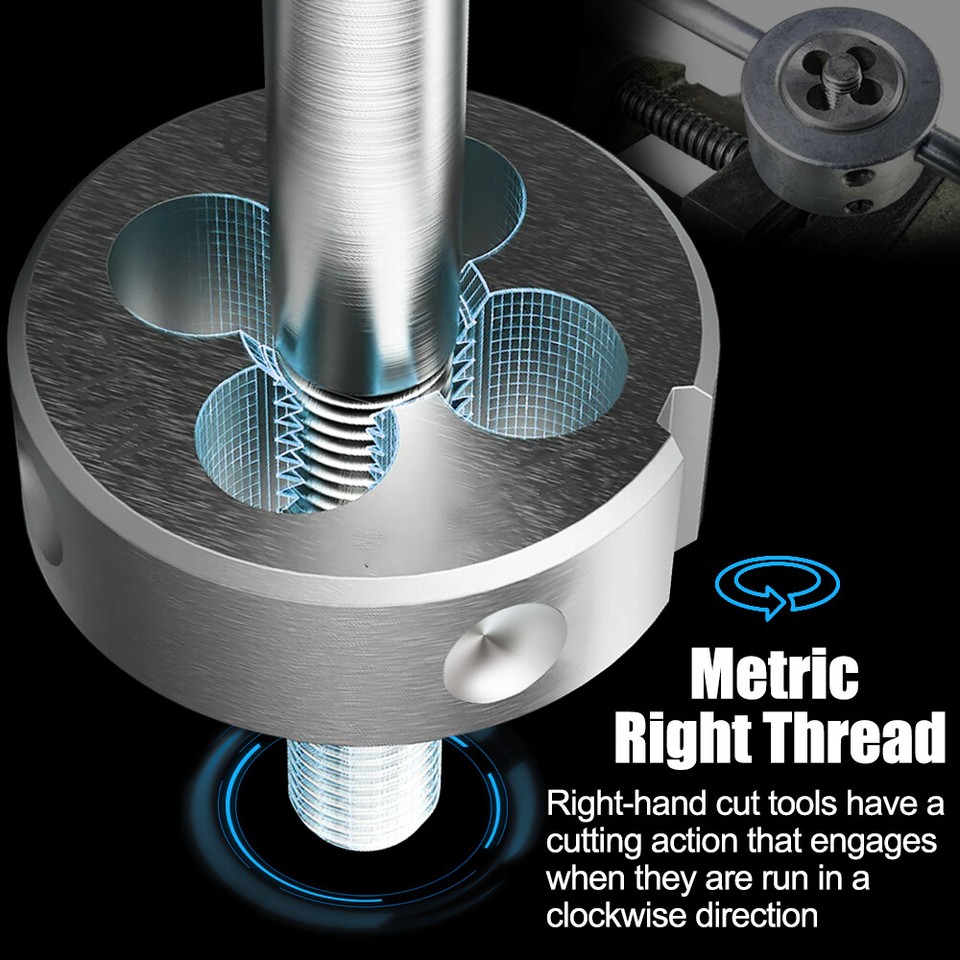 HSS Metric Thread Cutting Die - RH Round Threading Dies Various Sizes ...