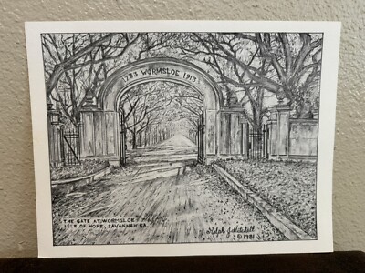 1981 Ralph J. Mitchell Gate at Wormsloe 1913 Isle of Hope Savannah GA 8 ...