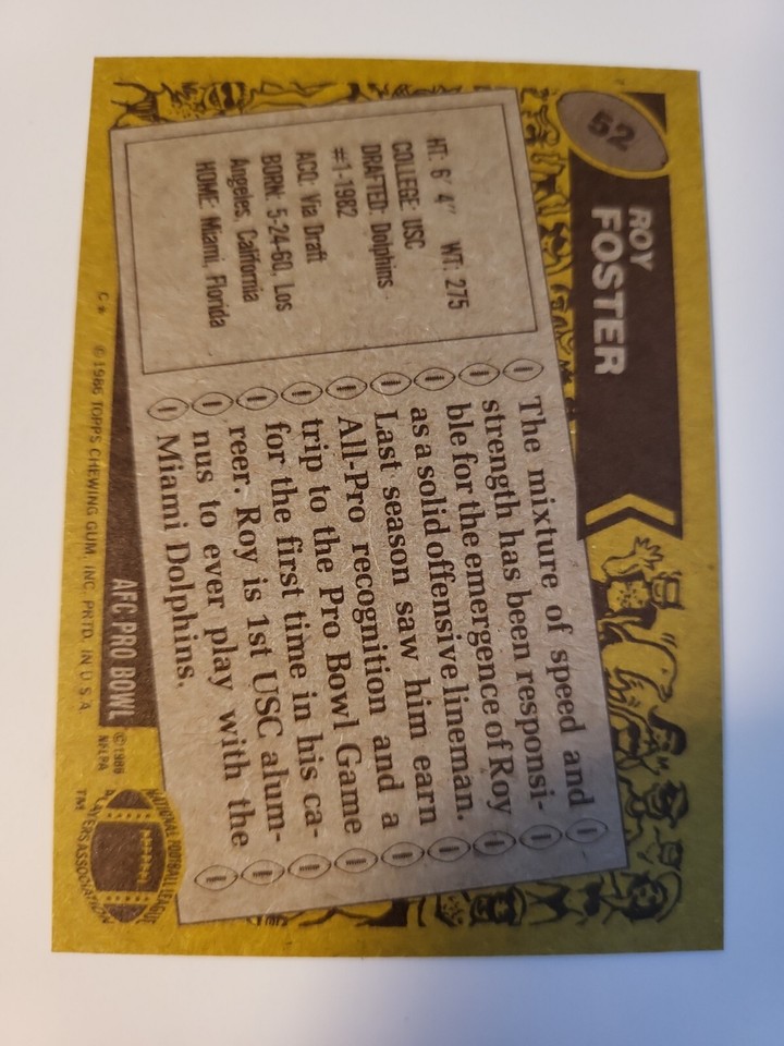 1986 Topps Roy Foster card #52 | eBay