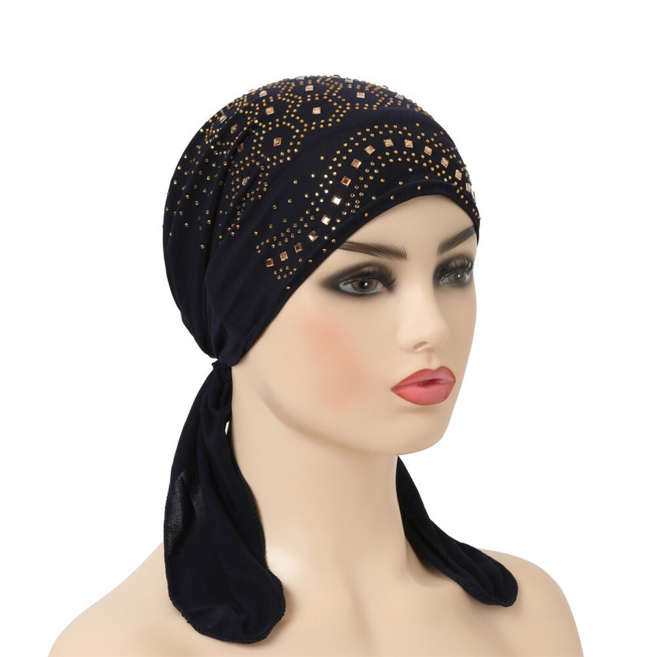 Muslim Women Hats Turban Bonnet Cancer Chemo Caps Indian Beanie Islamic ...