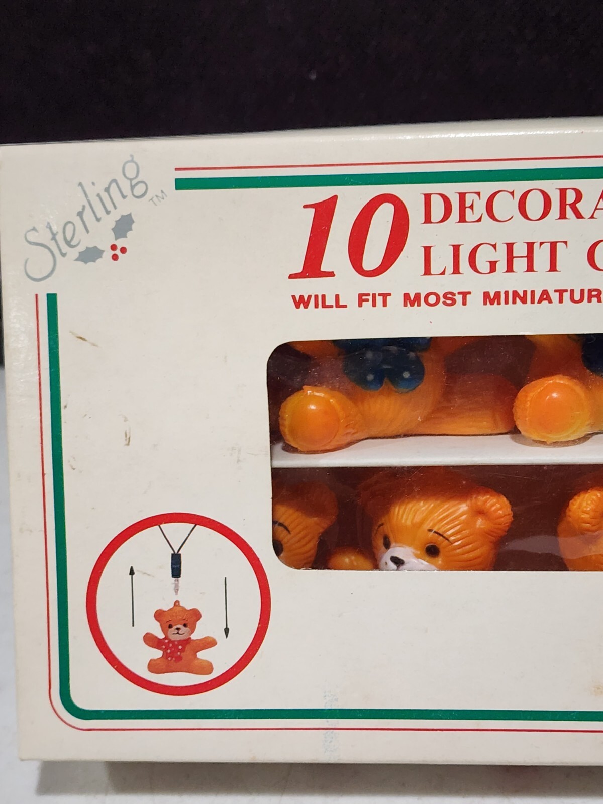 BOX OF 10- Christmas Light Covers for Mini Lights Teddy Bears IN BOX | eBay