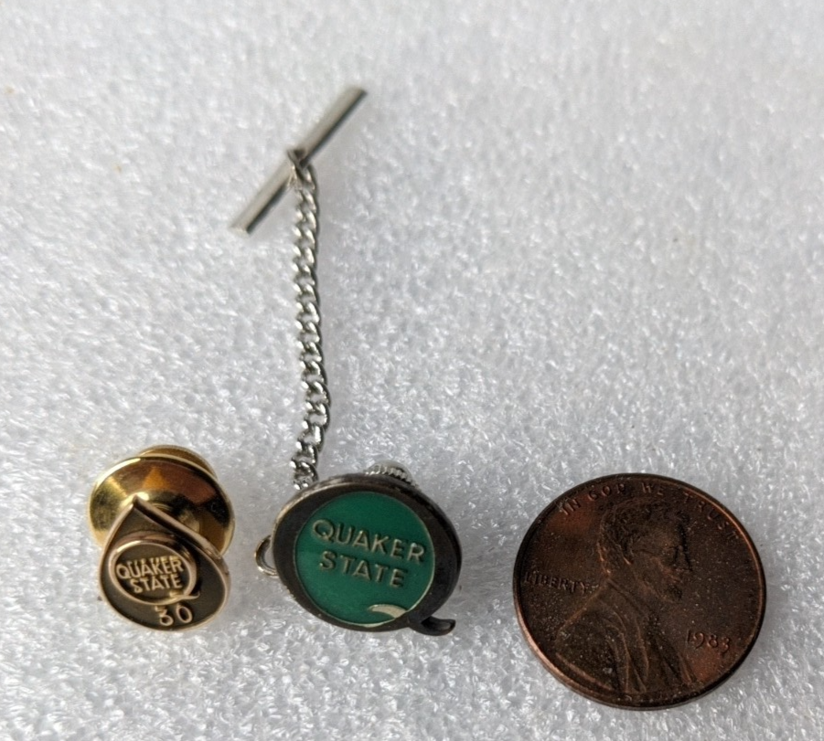 10k Yellow Gold Quaker State 30 Year Service Pin 1.33 Grams & green ...