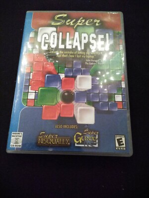 Super Glinx Super Collapse Puzzle Game PC CD Rom Windows 2002 Excellent ...