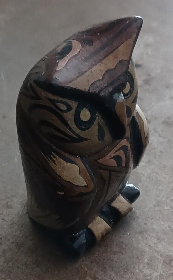 Hecho A Mano Wood Owl Hand Made In Colombia 3.2" Tall | eBay