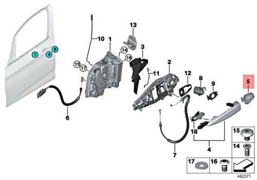 Genuine BMW X1 X5 X6 F15 F16 F39 F45 F46 F48 Covering Primend Right ...