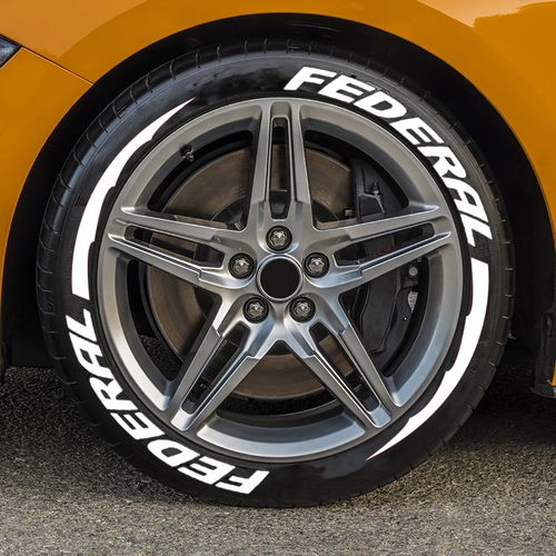 FEDERAL Tire Lettering Sticker 1.06'' 14''-22'' With Transfer Film 8 ...
