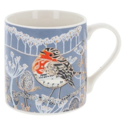 Penny Gaj Robin Mug - Blue with Gold Accents | eBay UK