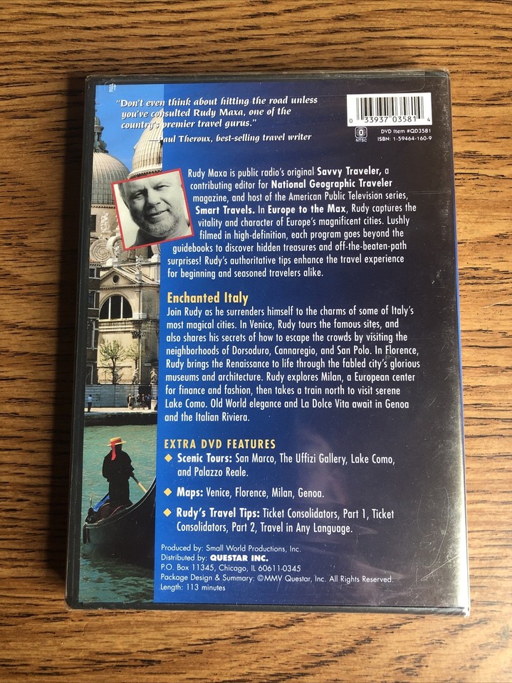 Questar - Europe to the Max - Enchanted Italy (DVD, 2005) NEW! SEALED ...