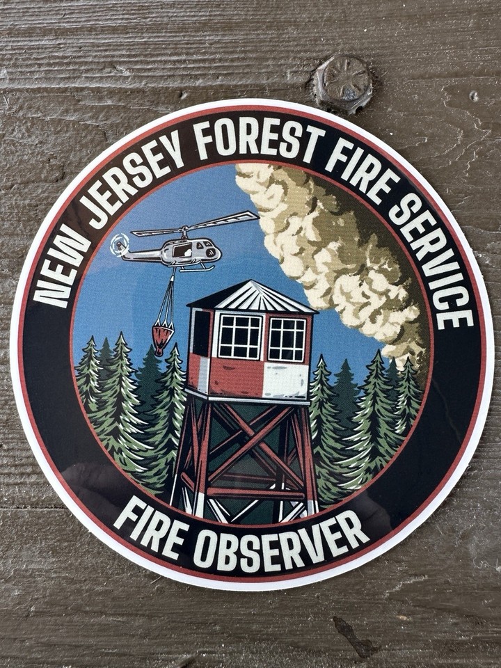 New Jersey Forest Fire Service-Fire Observer Sticker-FREE Shipping!! | eBay