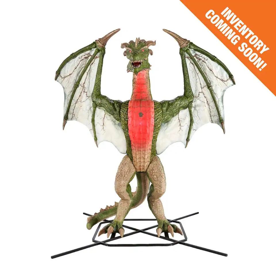 8 Ft. Wide Gruesome Grounds Giant-Sized Color Changing Animated LED Wyvern H9 | eBay
