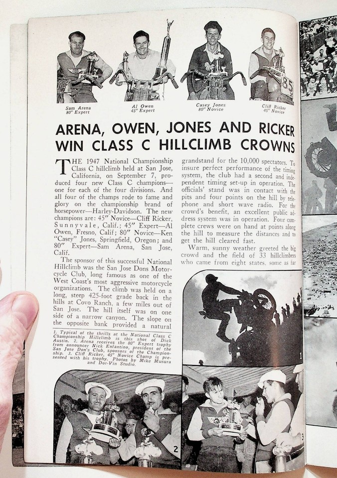 1947 December The Enthusiast Motorcycle Magazine Harley-Davidson Dahlke ...