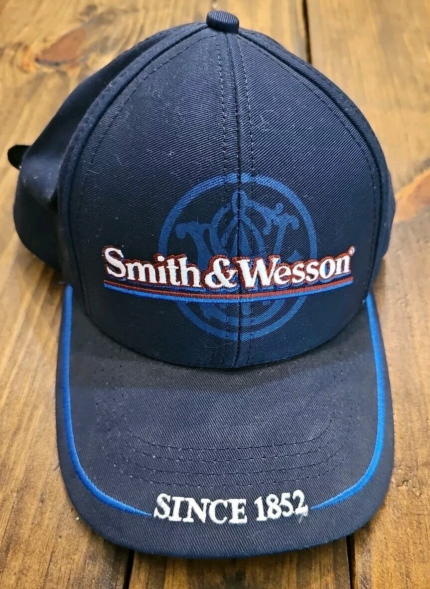 Vintage Smith & Wesson Hat Cap Blue Made In USA - Gem