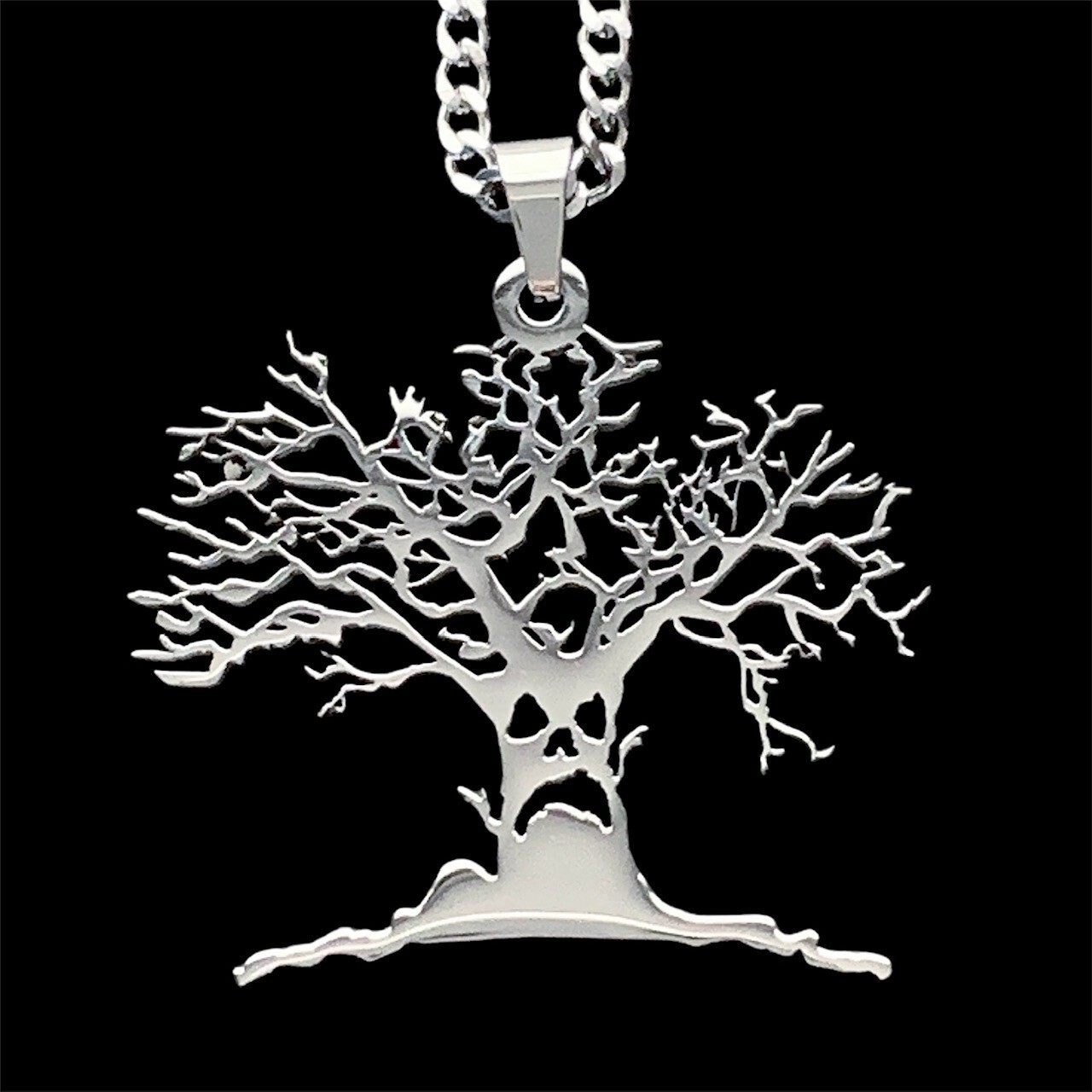 Haunted Mound Harold Necklace! Polished Stainless Steel Pendant + Steel ...