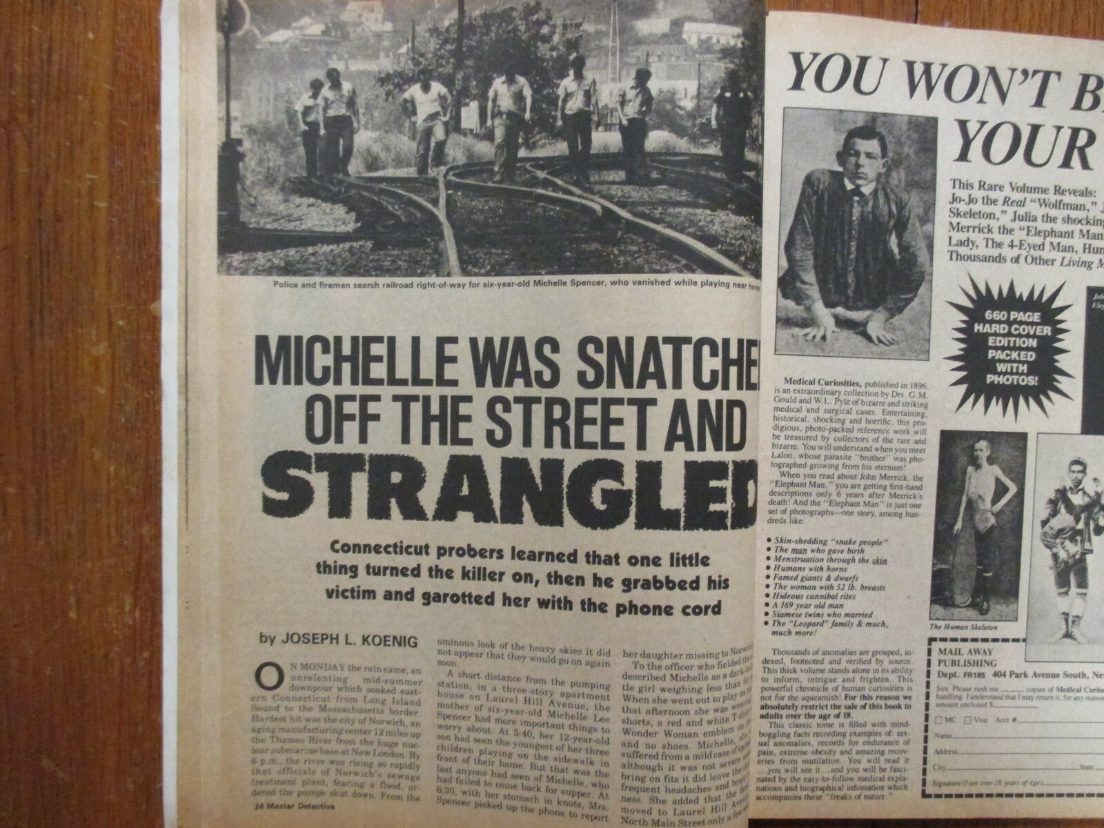 November 1982 "Master Detective" Magaz(MITCHELL RUPE/THOMAS J. MOCK ...