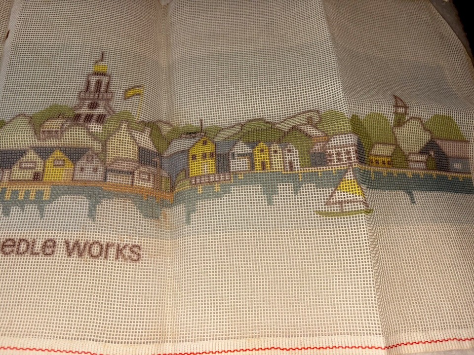 Vtg Erica Wilson NEEDLEWORKS/TAPESTRY/NEEDLEPOINT Hand-Painted Canvas ...
