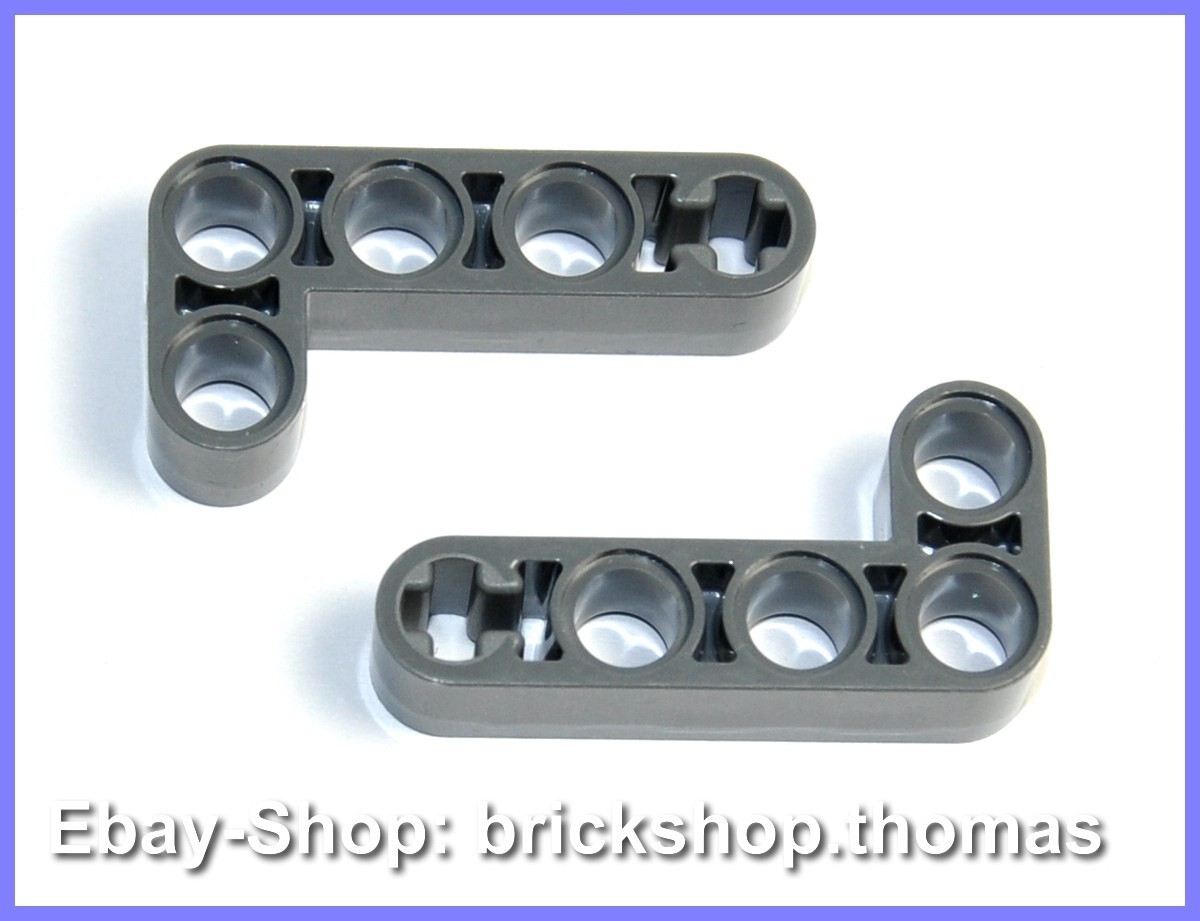 Lego 2x Technic Liftarm grau - 32140 - 2x4 L-Shape Dark Bluish Gray ...