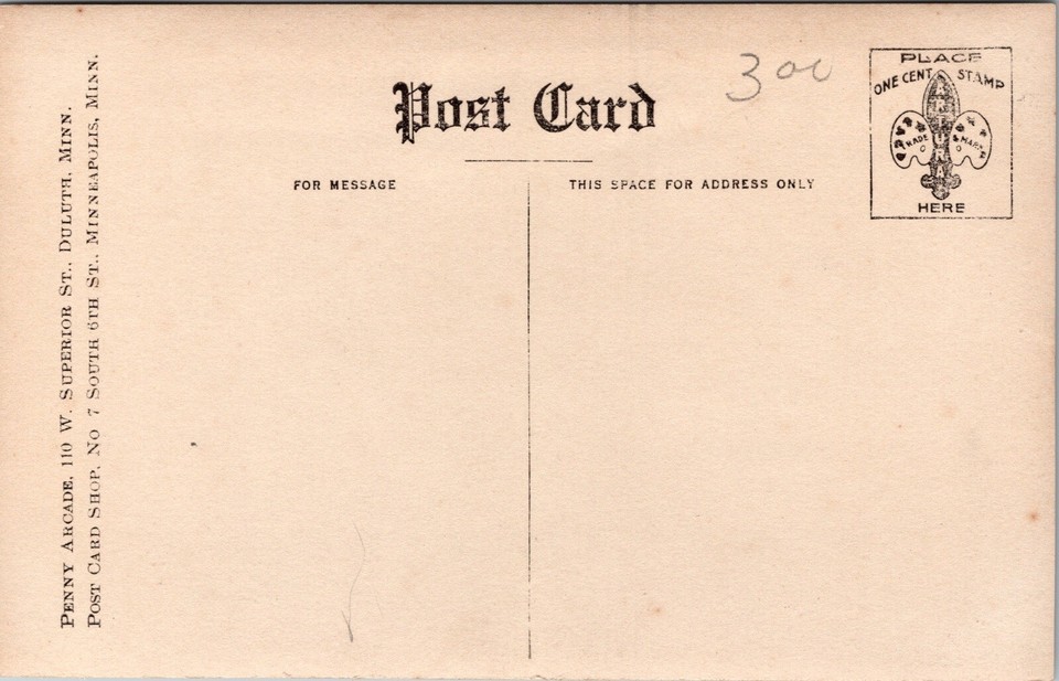 Duluth MN~Penny Arcade Post Card Shop~Man In Char With Medal And 2 ...