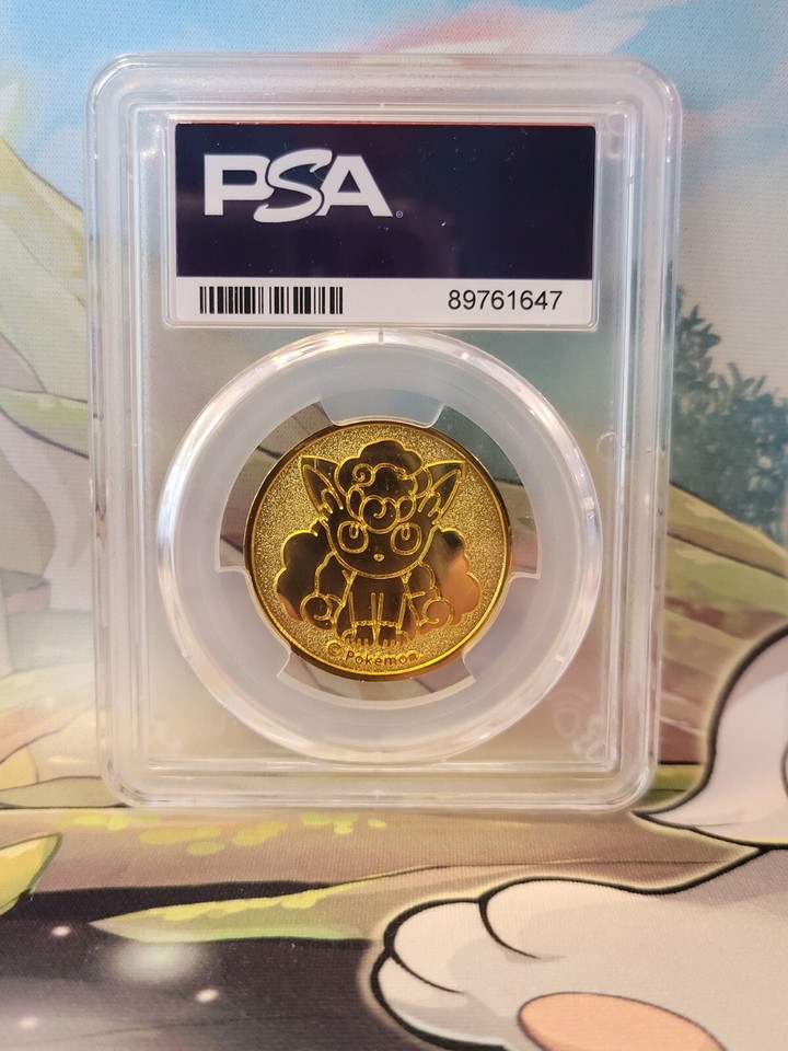 Pokemon Alolan Vulpix Gold Japanese Rokon's Crystal Box Promo Graded ...