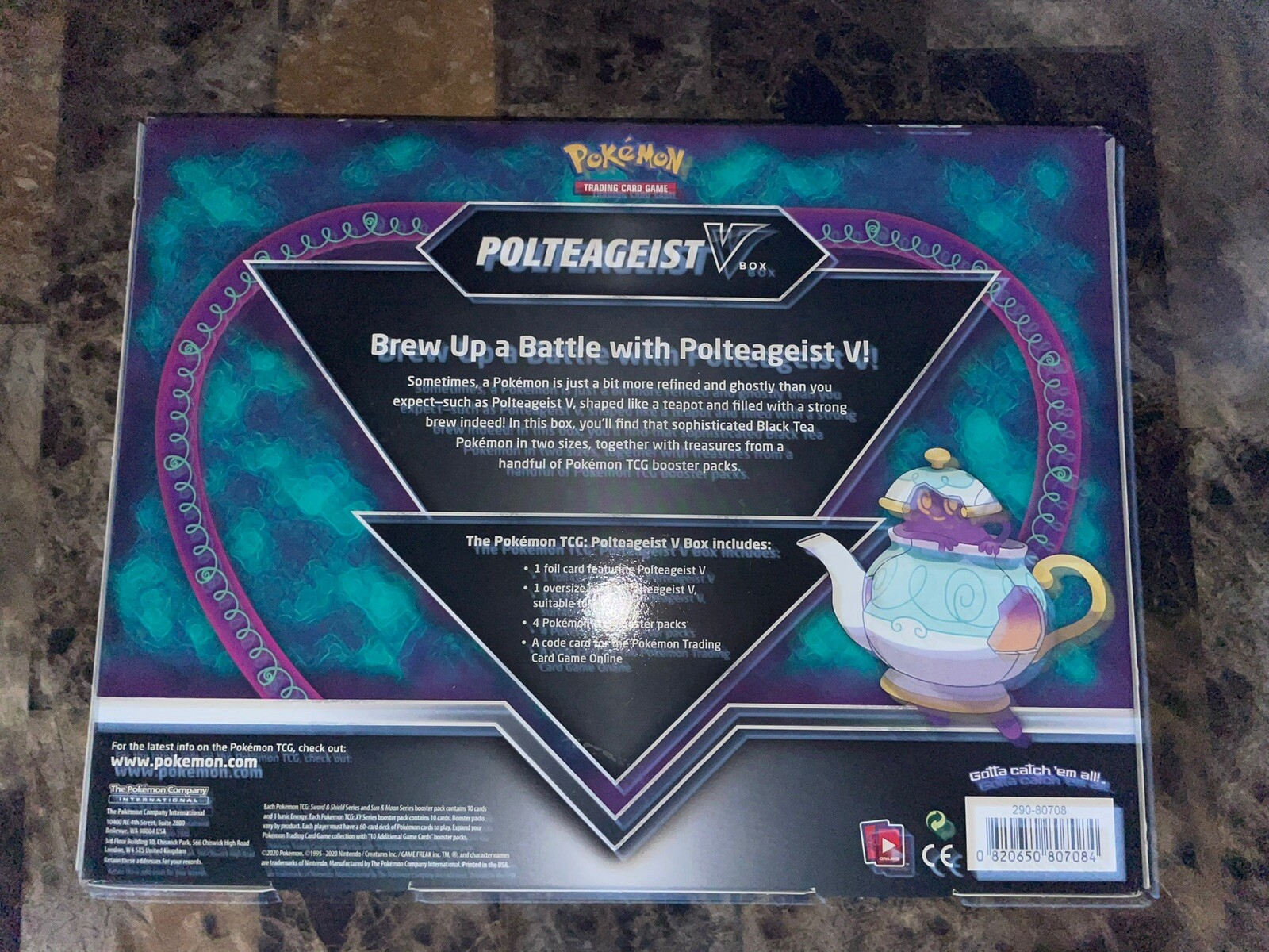 Pokémon: Pokémon TCG - Polteageist V Box (4 Booster Packs) for sale ...