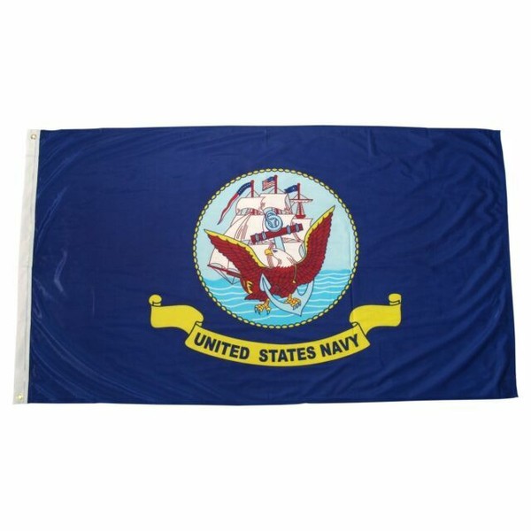 2x3 US Navy Anchor Ship Emblem Flag 2'x3' House Banner Brass Grommets ...