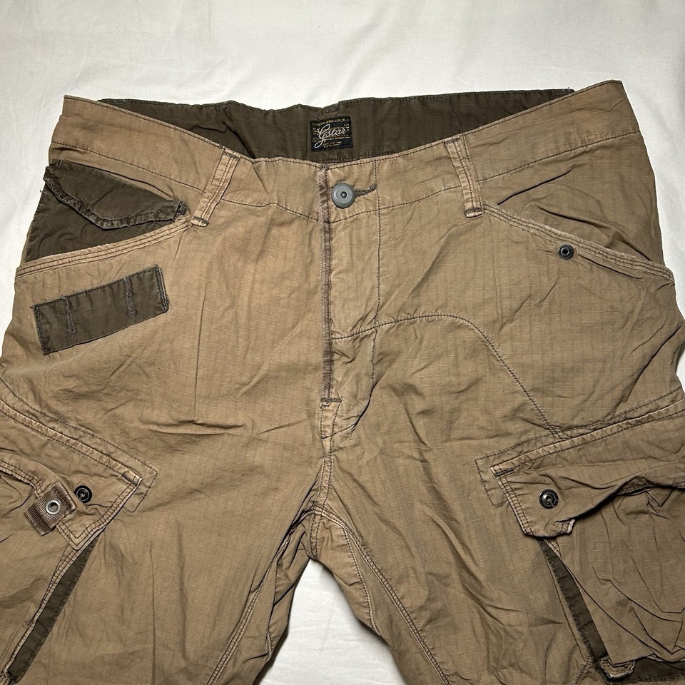 BARELY WORN G-Star Halo Rovic Arc 3D Surfer Capri Beige Pants - Size 36 ...