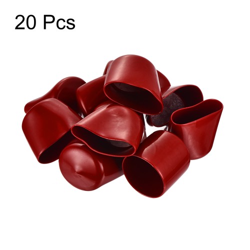 20pcs Round Rubber End Caps 1 9/16"(39mm) Burgundy Red Vinyl Cover ...