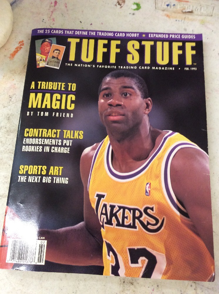 Tuff Stuff basketball magazine price guide Magic Johnson February 1993 ...