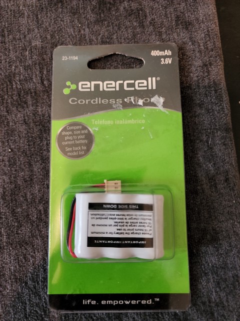 Enercell Cordless Phone Battery 3.6v 400mah 23-1194 2301194 for sale ...